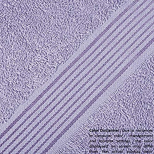 Belizzi Home Ultra Soft 6 Pack Cotton Towel Set, Contains 2 Bath Towels 28x55 inch, 2 Hand Towels 16x24 inch & 2 Wash Coths 12x12 inch, Ideal for Everyday use, Compact & Lightweight - Dark Purple