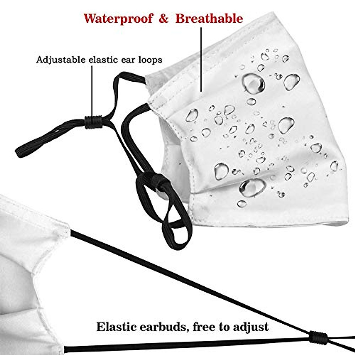 Spa Cloth Face Mask Bandana With 2pcs Filters,Basalt Stones Theraphy Relaxing Balaclava Adjustable Earloop Washable Reusable for women men,Multicolor