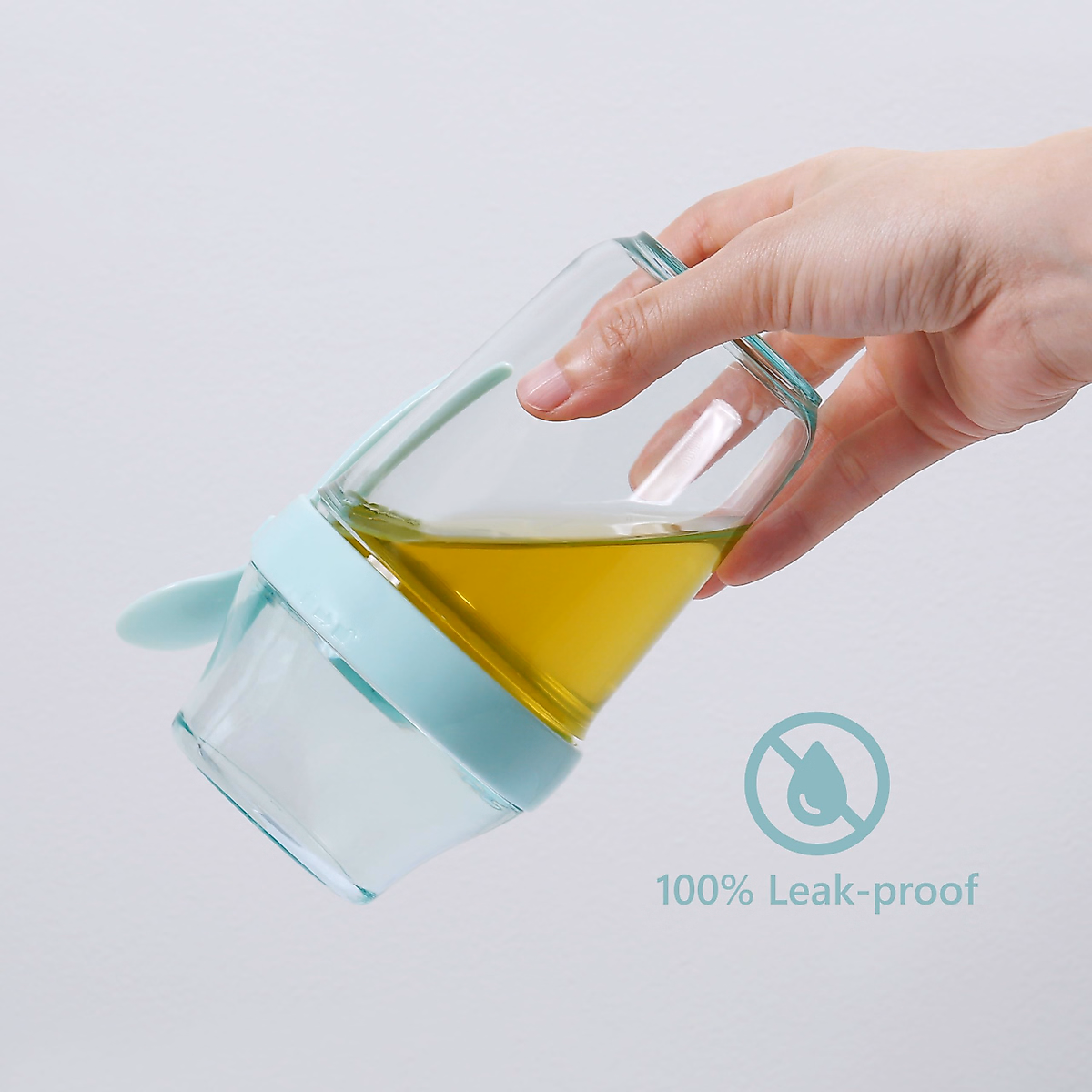 Felli On the Go Yogurt Parfait Snack Cups with Lid, Reusable Acrylic Travel Jars for Chia Pudding, Portion Control Breakfast & Lunch Containers, Small Fridge Food Storage (2, Green)