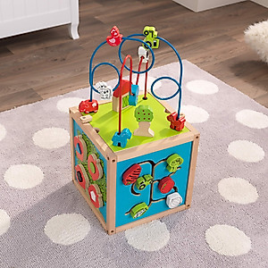 KidKraft Wooden 5-Sided Bead Maze Cube for Toddlers, Gift for Ages 12-24 mo