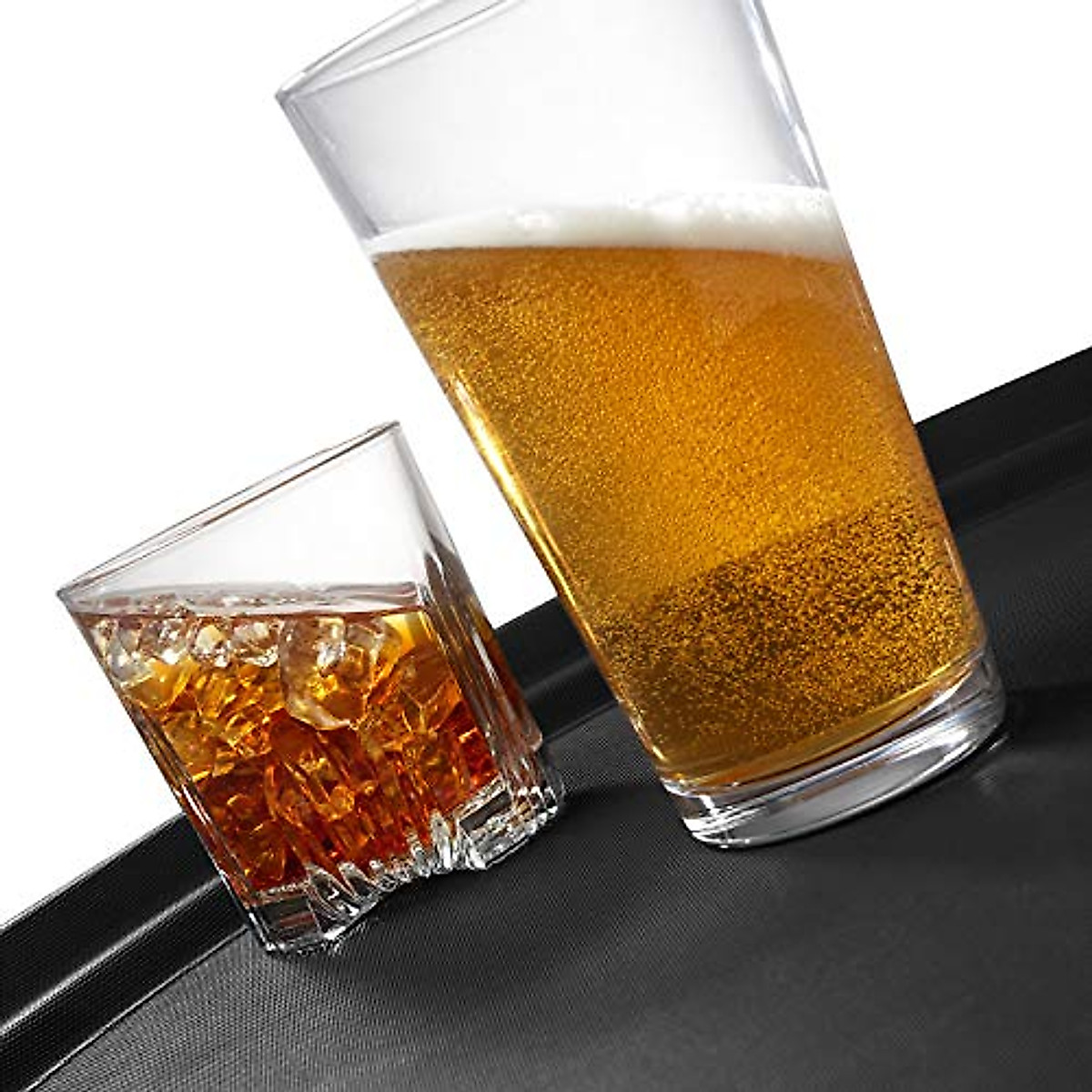 Jubilee 25" Oval Restaurant Serving Tray, Black - NSF Certified Non-Slip Food Service Tray