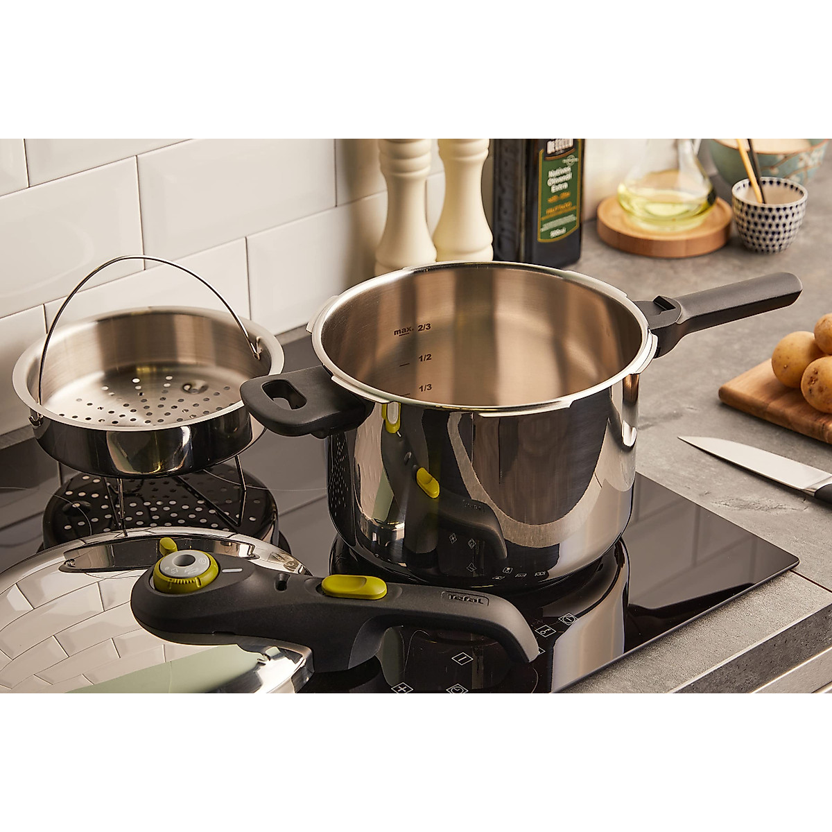 Tefal Secure 5 Neo Stainless Steel Pressure Cooker, 6 L