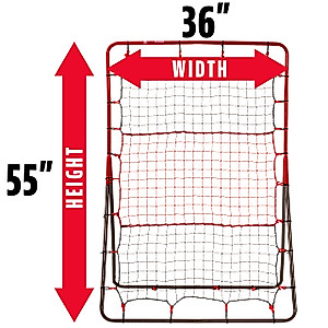 Franklin Sports Baseball Rebounder Net - 3-Way Baseball + Softball Pitchback Net + Fielding Trainer - Bounce Back Net for Fielding + Throwing Practice