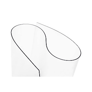 ExactMade - Clear Table Protector, USA Made, Safe, 40 x 40 Inch, 2mm Thick Ultra Clear Smooth Vinyl, Plastic PVC Clear Square Table Cover, Clear Table Cover for Kitchen Wooden Table