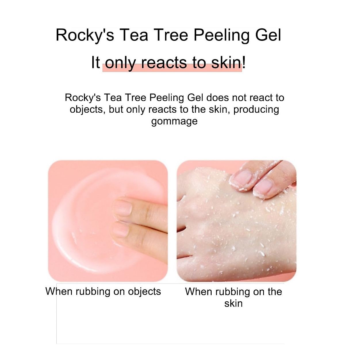 ROKKISS Tea Tree Peeling Gel (4.1fl oz) - Gentle Exfoliating Gel for Face & Body with Natural Cellulose, Remove Impurities for Smooth Skin, Korean Skin Care. Cica, Licorice & Aloe Vera Extracts.