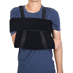 Arm Sling Shoulder Immobilizer, Adjustable Medical Support Strap for Collar Bone, Rotator Cuff & Shoulder Injury for Elbow Dislocation and Sprain(M)