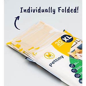 Pettiny 20 XL Cat Litter Box Liners with Drawstrings Scratch Resistant Cat Litter Bags for Extra Large Litter Trays