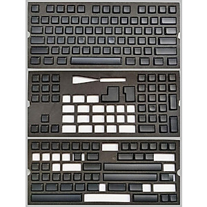 109/151 Keys DSA Profile Blank PBT Keycap Spherical Keyset for All Standard 61 Keys 87 Keys 104 Keys 108 Keys Gaming Mechanical Keyboard (151 Keys,Black)