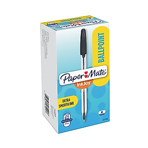 Paper Mate 2013158 InkJoy 50ST Ballpoint Pens, Ultra Smooth Ink, Reliable and Fluid 1.0mm Medium Tip, Pack of 24, Black