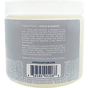EquiFUSE CFS Concentrate + Paste Horse Shampoo | Formulated for Deep Cleansing and Superior Shine on Hair |100% All-Natural Coat Brightener | 16 oz