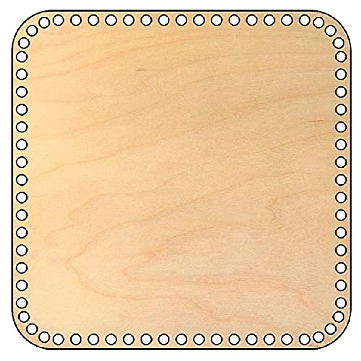 Basket Bottom, 10 inch 25 cm. Square Wooden Base Crochet Weaving Craft Supplies