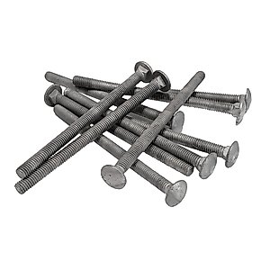 3/8" - 16 x 6 Carriage Bolt | Round Head | Hot Dip Galvanized | 65pcs Box