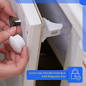 Eco-Baby Universal Replacement Keys for Magnetic Cabinet Locks [2 Universal Keys] Child Safety for Drawers and Cabinets - 2 Keys for Child Proof Kitchen Bathroom Cabinet Locks