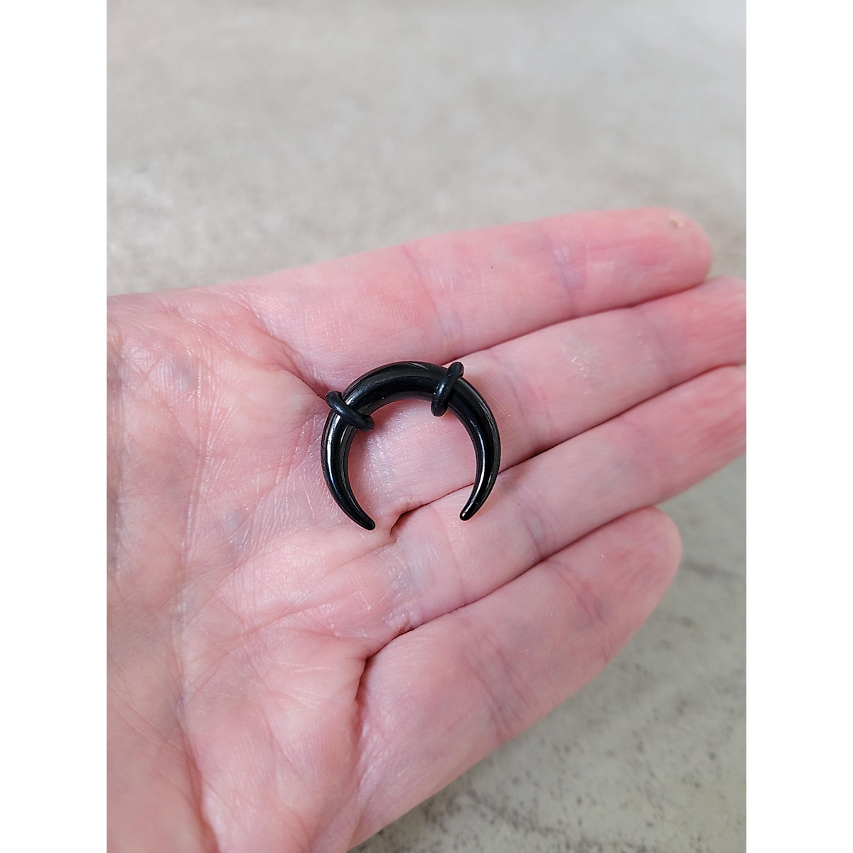 Zaya Body Jewelry Pair 1g 7mm Black Steel Ear Plugs Tunnels Tapers Pinchers Horseshoes Gauges Septum 1 gauge