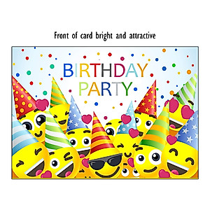 20 Funny Smilies Birthday Invitations for Children or Smiley Enthusiasts (with Envelopes)…