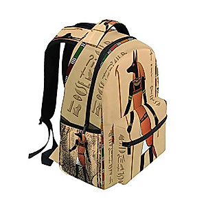 AUUXVA Backpack Antique Egypt Egyptian Cuneiform Travel Daypack Large Capacity Rucksack High School Book Bag Computer Laptop Bag for Girls Boys Women Men