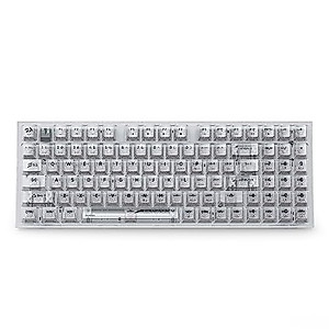 Redragon K658 PRO SE 90% 3-Mode Wireless RGB Gaming Keyboard, 94 Keys Full-Transparent Mechanical Keyboard w/Hot-Swap Socket, Sound Absorbing Foams, Full Numpad & Custom Switch
