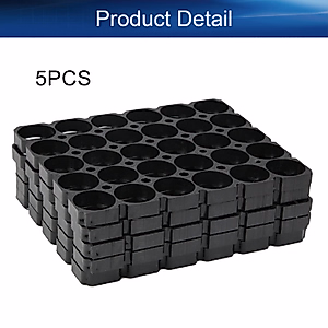 Heyiarbeit 5Pcs 5x6 Tandem 21700 Lithium Battery Holder Cell Spacer Bracket for DIY Battery Pack Hole Dia 21.7mm/0.85"