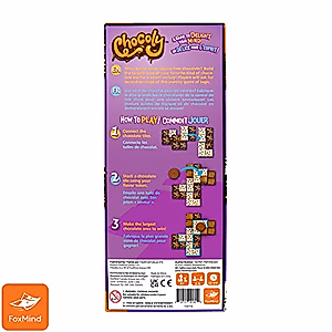 Foxmind Games: Chocoly, a Calorie Free Logic Game, Chocolate Tile Laying Game, up to 4 Players, 8 and up.