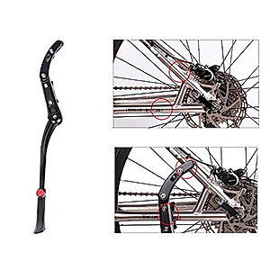 BlueSunshine Rear Mount Bicycle Kickstand Adjustable Aluminum Alloy Bike Stand fits 24"-28"