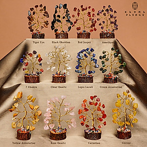 Crystal Tree Gifts for Women, Set of 12 Handcrafted Tree of Life Chakra Healing Crystals & Stones for Positive Energy, Good Luck, Home and Office Decor, Birthday Gifts for Mom & Dad