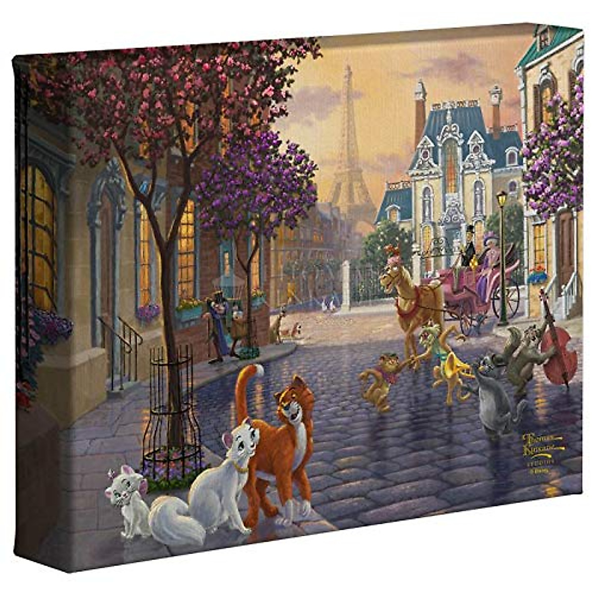 Thomas Kinkade Studios Disney The Aristocats 8" x 10" Gallery Wrapped Canvas