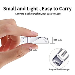 SSK 128GB USB C Flash Drive Dual Drive 2 in 1 OTG USB A 3.2 + Type C Memory Stick Thumb Drive, Thunderbolt Pendrive up to 200MB/s Transfer Speed Photo Stick for Android Phones/Tablets/Mac/Laptop
