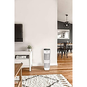 Whirlpool Whispure WPT80P True HEPA Air Purifier, Activated Carbon Advanced Anti-Bacteria, Ideal for Allergies, Odors, Pet Dander, Mold, Smoke, Smokers, and Germs, Large, White