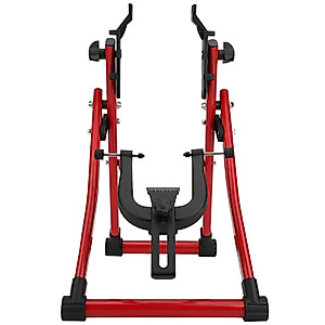 KENANLAN Bike Repair Tool, Aluminium Alloy Red Simple Convenient Wheel Truing Stand Home Bike Repair Maintenance Support Tool Accessory