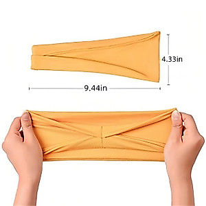 SHUCHNOYE 12-Pack Headbands for Women Hair Wide Band Non-Slip Workout Bands for Sports, Yoga, Running, and Fitness