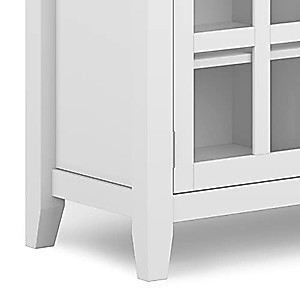 SIMPLIHOME Artisan SOLID WOOD 54 Inch Wide Contemporary Sideboard Buffet in White, For the Dining Room and Kitchen