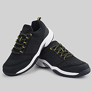 Ortho+rest Men's Orthopedic Shoes Arch Support Sneakers Plantar Fasciitis Walking Shoes (10.5,Black)