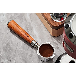 IKAPE Coffee Products, 51mm Bottomless Naked Portafilter Compatible with 51mm Delonghi EC0680, EC0685, SMEG & EUPA Coffee Machines (Included 14g Capacity Filter Basket)