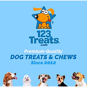 123 Treats | Cow Hooves for Dogs (50 Count) 100% Natural Long-Lasting Dental Dog Chews Made from Beef Hoof | from Free Range, Grass Fed Cattle with NO additives, Coloring or Chemicals
