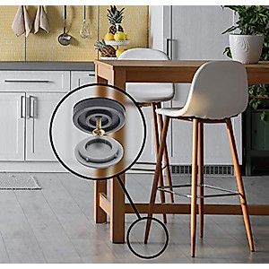 GorillaGlides CB193 3/4 Inch Chair Glides/Furniture Feet Floor Protectors (Set of 16 Sliders) Self-Adhesive or Screw-On, for Sliding on Carpet and Hard Surface Flooring, Round