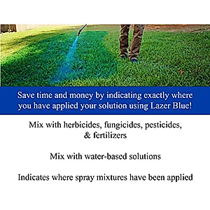 Liquid Harvest Lazer Blue Concentrated Spray Pattern Indicator - 1 Gallon (128 Ounces) - Perfect Weed Spray Dye, Herbicide Dye, Fertilizer Marking Dye, Turf Mark and Blue Herbicide Marker