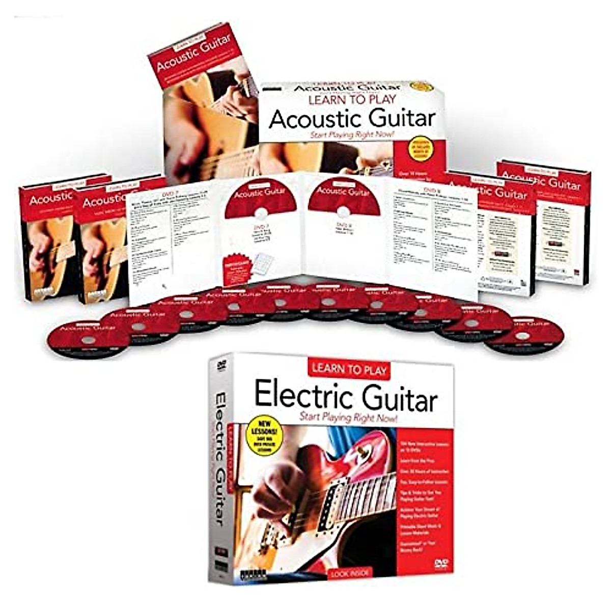 Learn to Play Guitar: The Ultimate 2-Volume DVD Collection – Learn to Play Acoustic Guitar / Learn to Play Electric Guitar