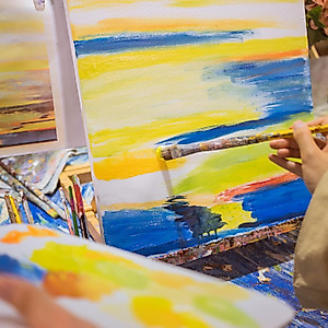 ARTME Stretched Canvas Muti Pack for Painting, 4x6, 6x8, 8x10, 10x12, 12x14 (2 of Each) Set of 10, 8oz Primed Acid-Free 100% Cotton, Ideal Painting Canvas Suitable for Acrylic and Oil Paints