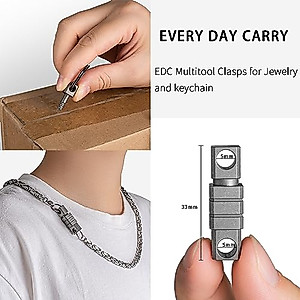 TISUR Titanium Quick Release Keychain,Pull Apart Detachable Key Chain,Swivel Clasps for Jewelry Necklace Bracelet Making,EDC Multitool for Men Women (Matte quick release keychain)