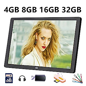 10 Inch Screen LED Backlight HD 1024 * 600 Digital Photo Frame Electronic Album Picture Music Movie Full Function Good Gift (Color : White 8GB, Size : AU Plug)