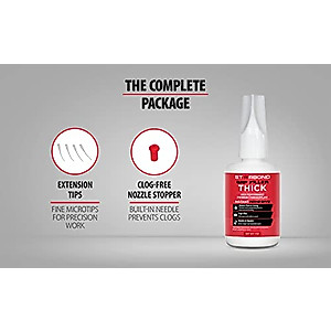 Premium Grade Cyanoacrylate (CA) Super Glue by STARBOND"Gap Filler" Thick 2000 CPS Viscosity Adhesive for Carpentry, Woodworking, Hobby Models, Archery Fletching (Thick, 1 Ounce)