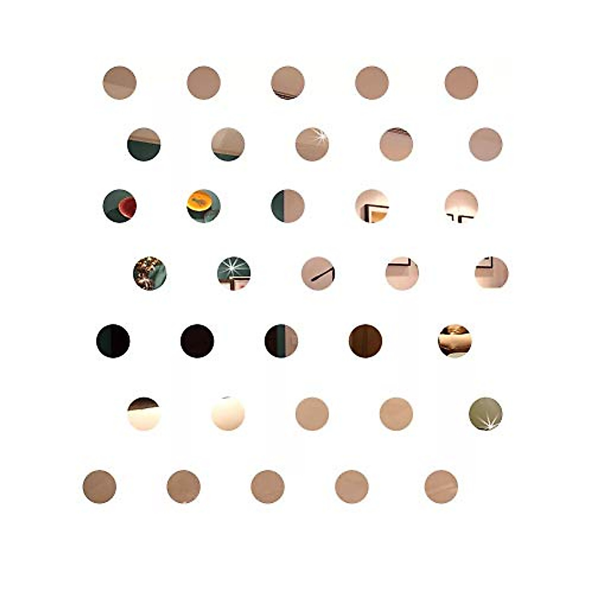 Silver Wall Decal Dots - Round Circle Art Glitter Acrylic Mirror Wall Sticker - DIY 3D Wall Decor Dots Baby Nursery Room Ceiling Bedroom Decoration 100 Decals （3cm）