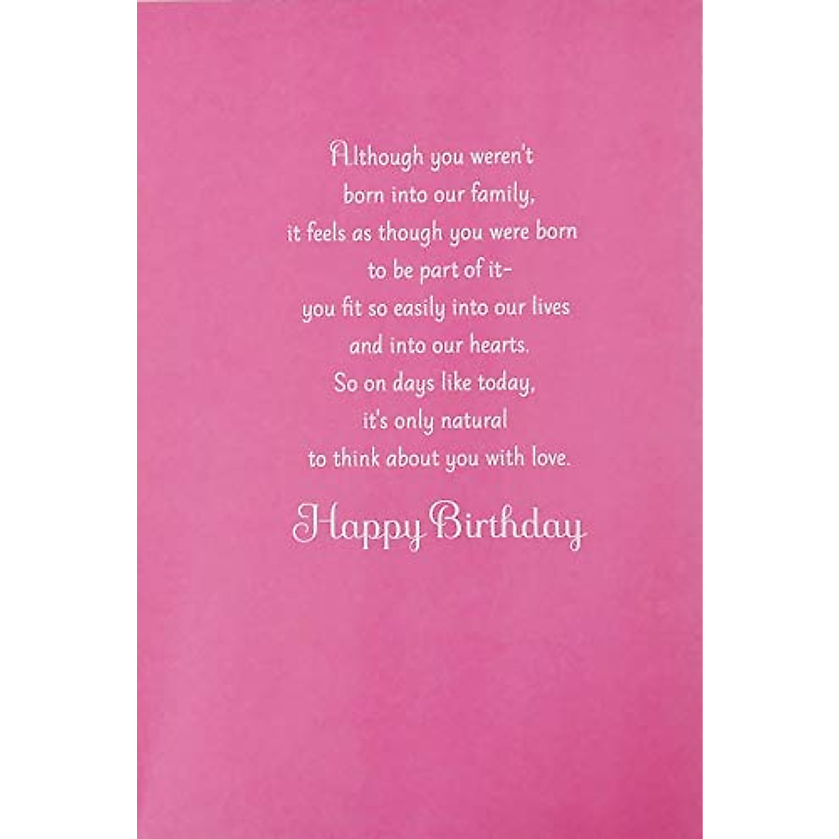 Greeting Card Happy Birthday Daughter-in-Law You Fit So Easily Into Our Lives and Into Our Hearts