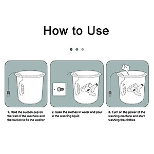 Dioche Turbine Washing Machine Ultrasound Wave 30W Full Automatic Mini Portable Washer for Travel Home Business