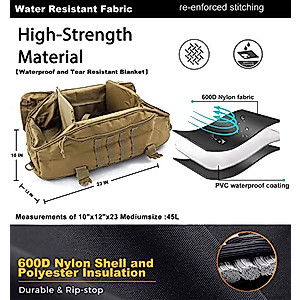 WolfWarriorX Gym Bag Duffle Bags Backpack Travel Weekender Bag for Men Women Workout Bag for Military,Sports,Overnight,Basketball,Tactical,Football Waterproof & Tear Resistant Coyote 45L