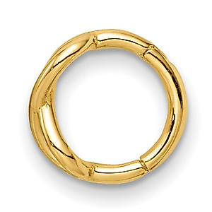 Avariah Solid 14k Yellow Gold 16 Gauge Infinity Symbol Cartilage Ring
