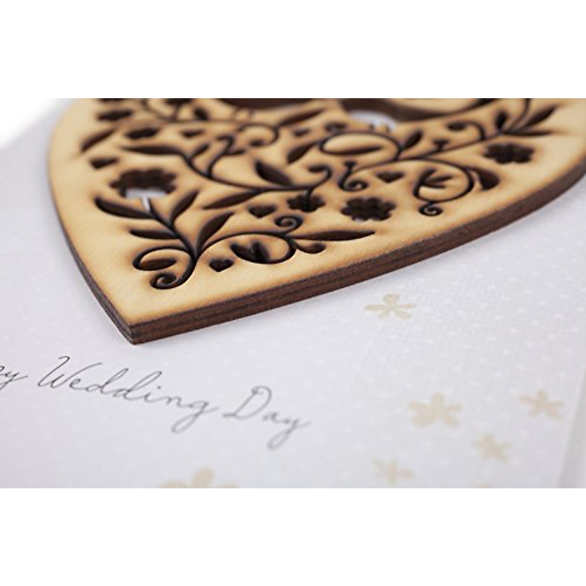 Hallmark Wedding Card (Removable Keepsake Wooden Heart Ornament)
