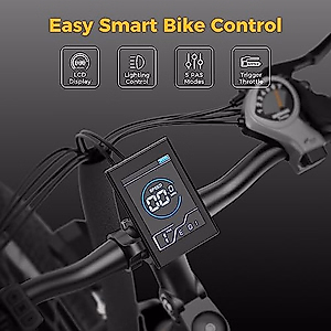Jasion EB5 Plus Electric Bike for Adults 500W Motor 45 Miles 20.5MPH 480WH Removable Battery Commuting Electric Mountain Bike 27.5" Tires Front Fork Suspension 7-Speed