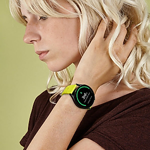 Rugged Bands Compatible with Samsung Galaxy Watch 5 Band 40mm 44mm, Galaxy Watch 5 Pro Band 45mm, 20mm Soft Silicone Sport Replacement Strap for Women Men, Lime