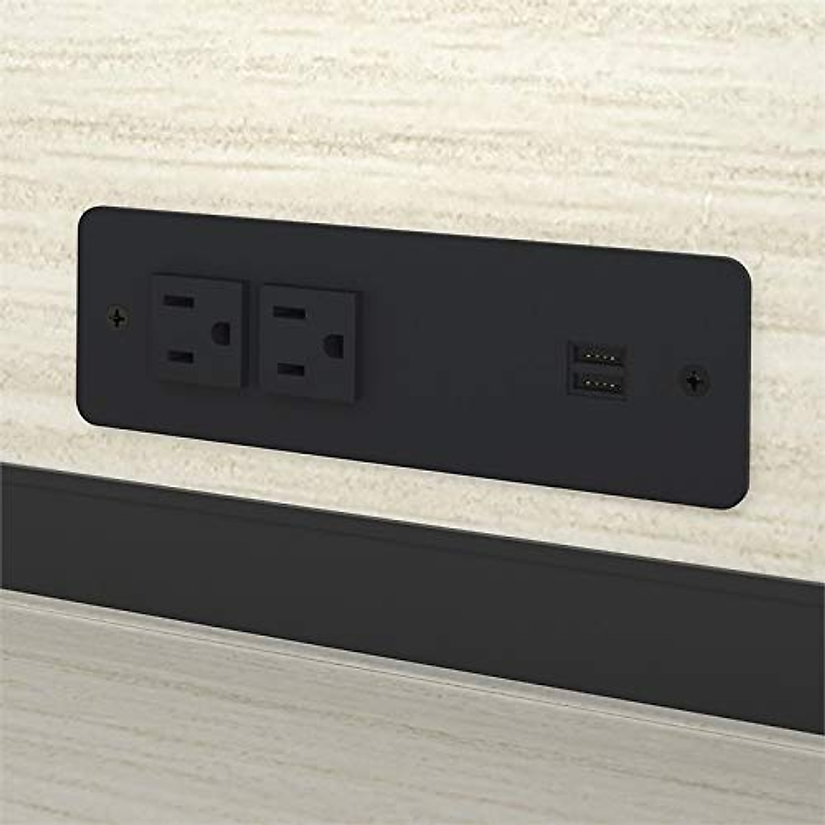 Atlin Designs Wood U Shape Computer Desk with Hutch in White and Chocolate